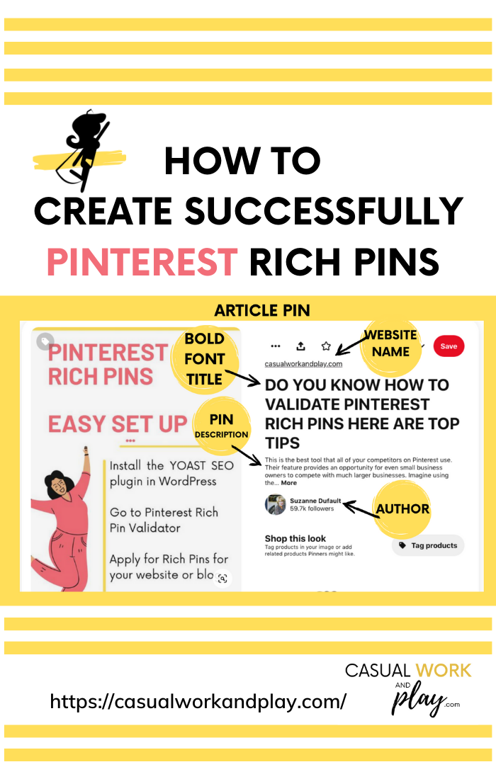 PINTEREST RICH PINS TOP TIPS - casualworkandplay.com